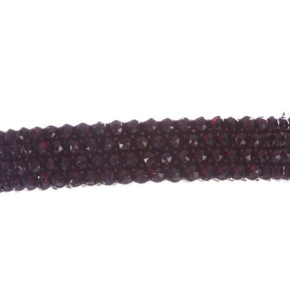 Jewelry | Victorian Mine Cut Bohemian Red Garnet Hinge Bracelet Gold ...